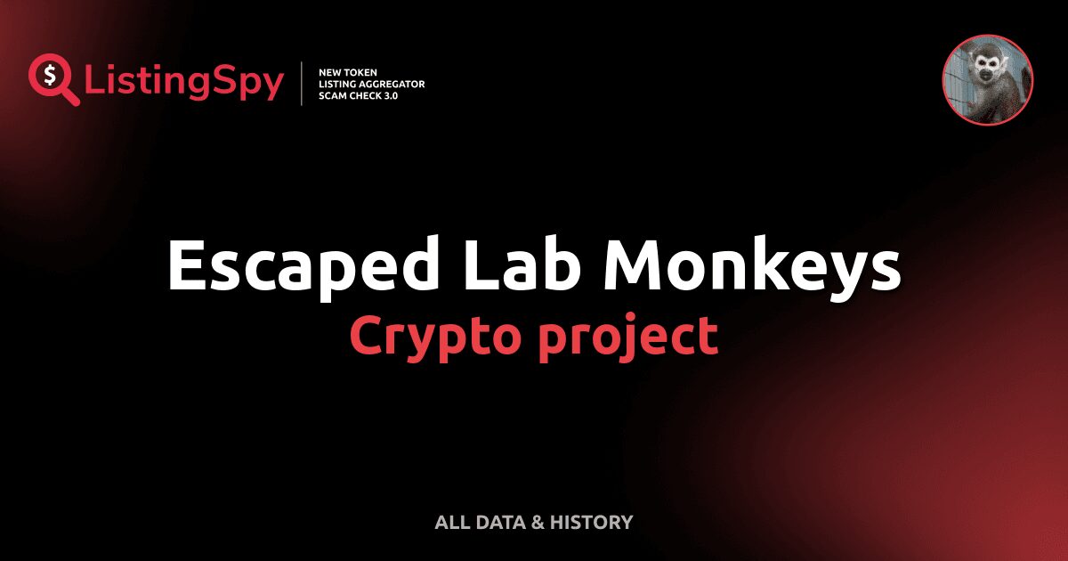Escaped Lab Monkeys crypto project: MONKEY token listings, events ...