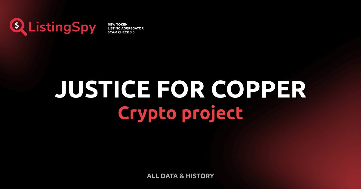 JUSTICE FOR COPPER crypto project: copper token listings, events ...