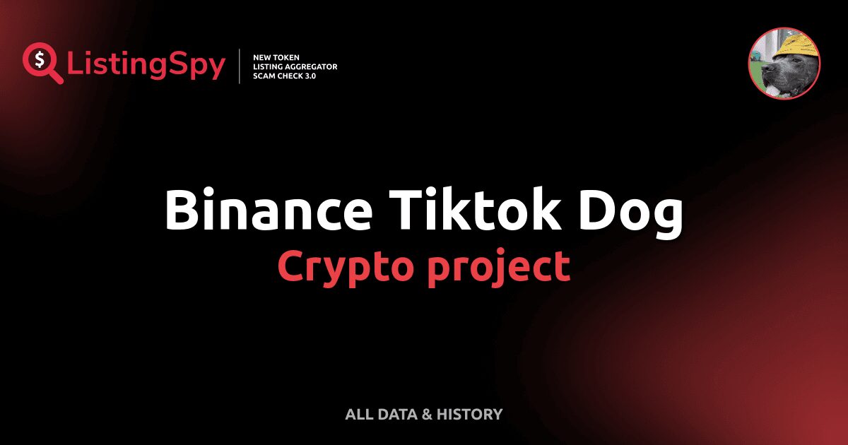 Binance Tiktok Dog crypto project: Watson token listings, events ...