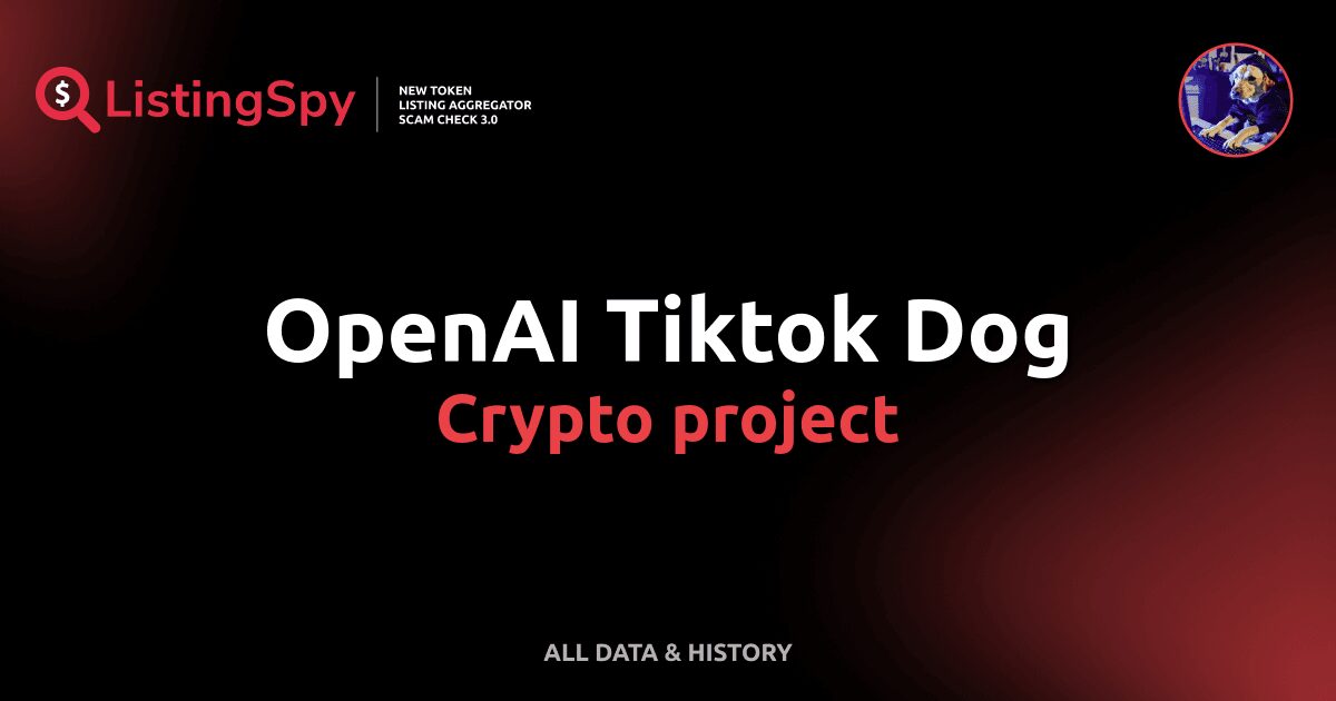 OpenAI Tiktok Dog crypto project: HACKER token listings, events, analysis | ListingSpy