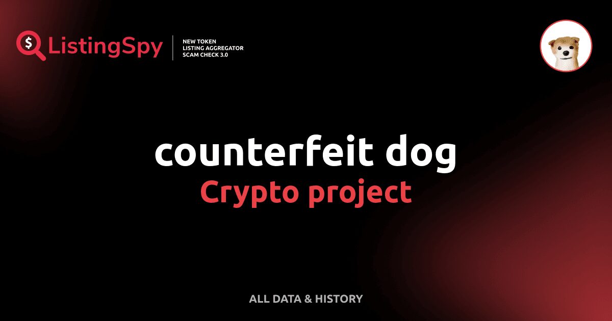 counterfeit dog crypto project: coDOG token listings, events, analysis ...