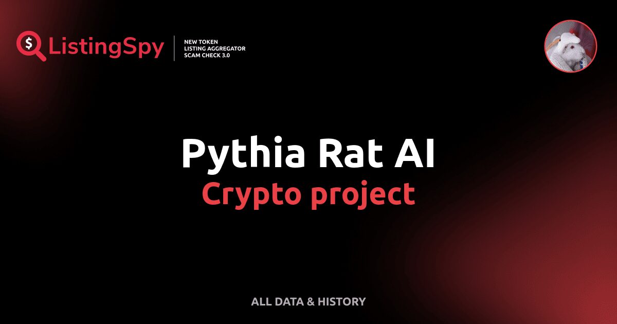 Pythia Rat Ai Crypto Project Pythiaai Token Listings Events Analysis Listingspy
