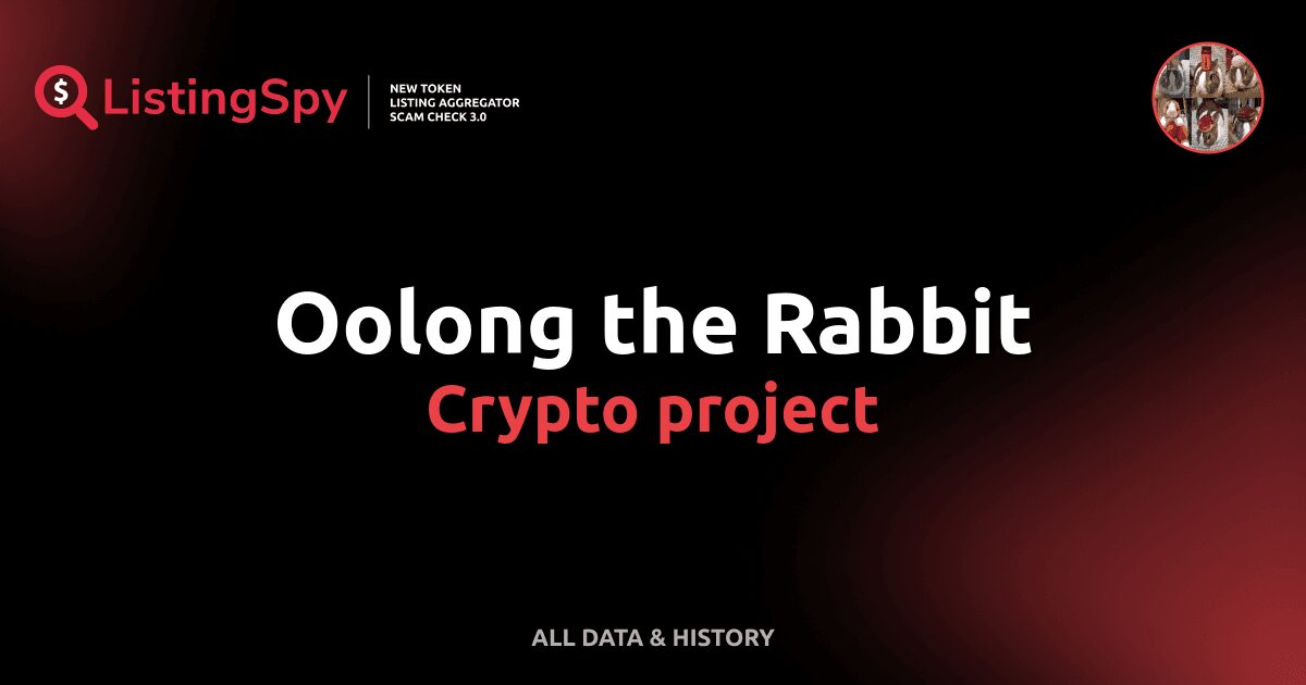 Oolong the Rabbit crypto project: Oolong token listings, events ...