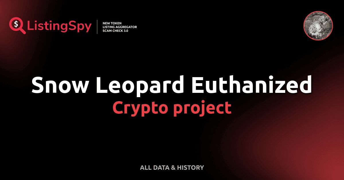 Snow Leopard Euthanized crypto project: KABITA token listings, events ...