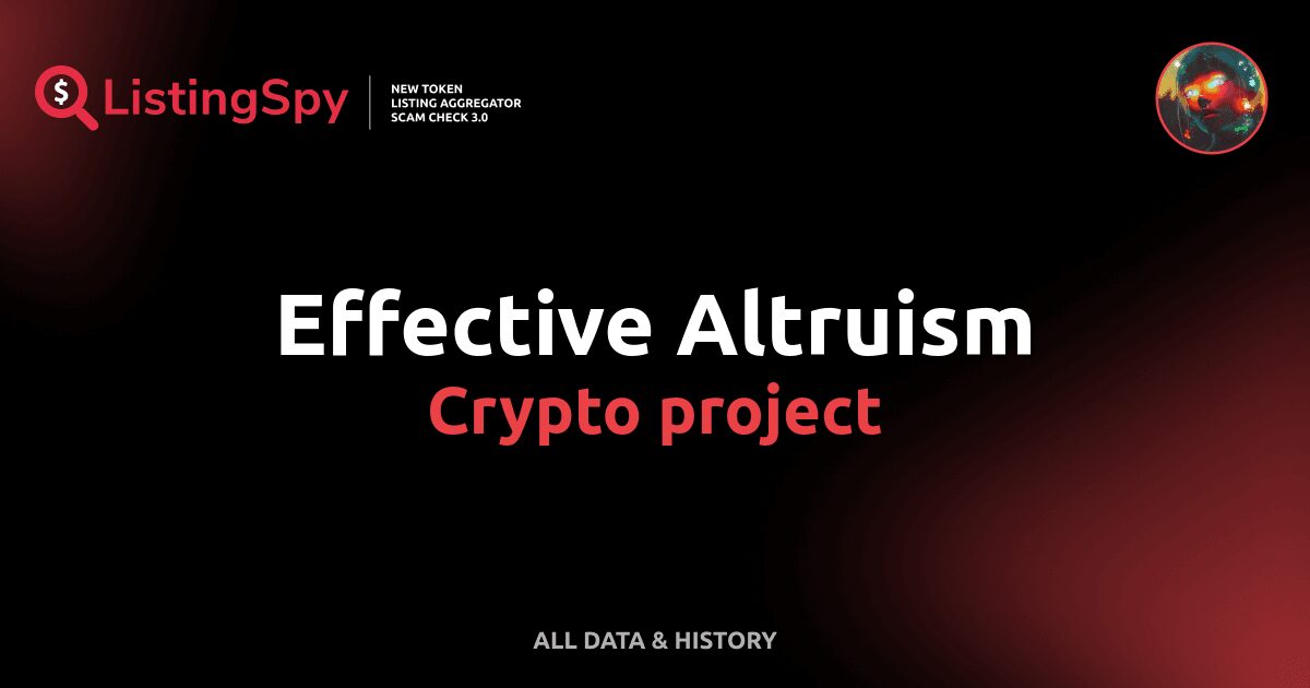 Effective Altruism crypto project: ea token listings, events, analysis ...