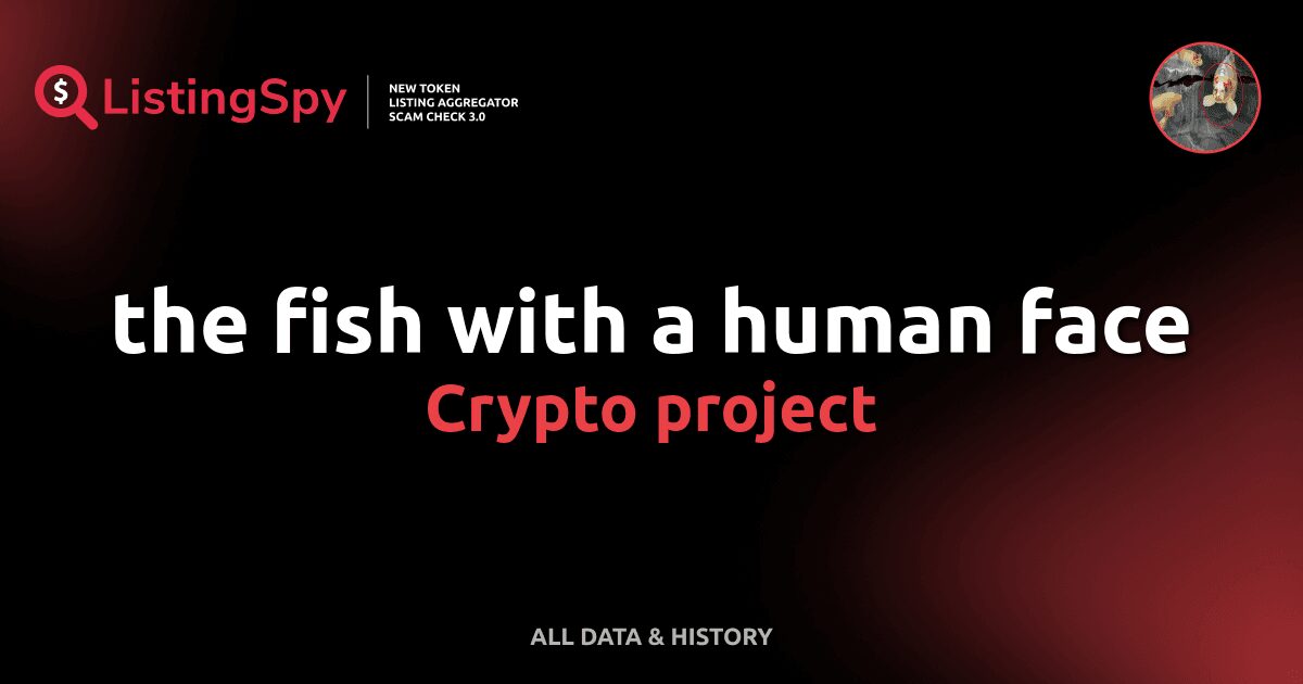 the fish with a human face crypto project: bob token listings, events ...