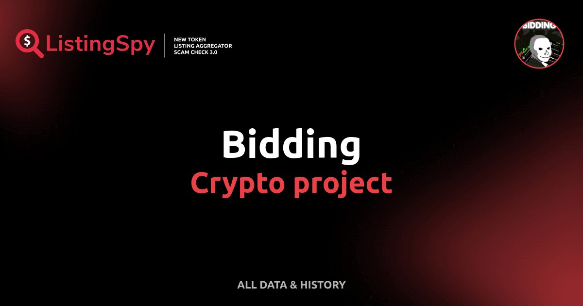 Bidding crypto project: Bidding token listings, events, analysis ...
