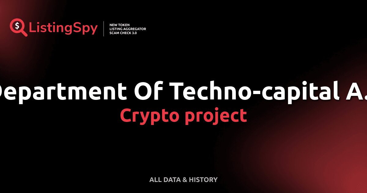 Department Of Techno-capital A... crypto project: DOTA token listings ...
