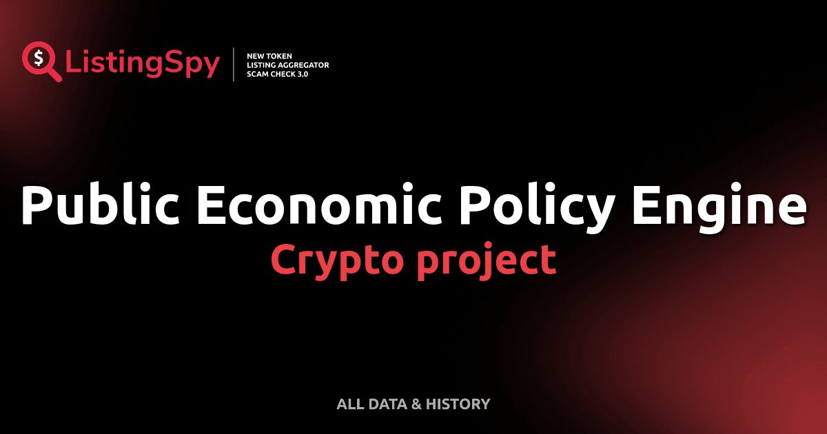 Public Economic Policy Engine crypto project: PEPE token listings ...