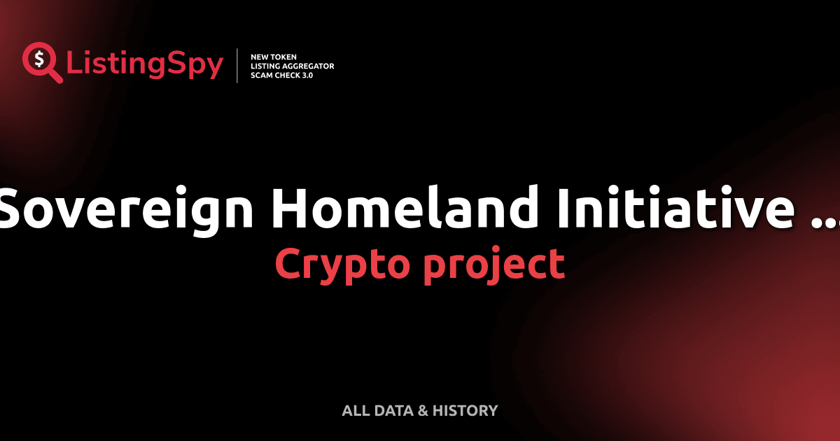 Sovereign Homeland Initiative ... crypto project: $S.H.I.B.A token ...