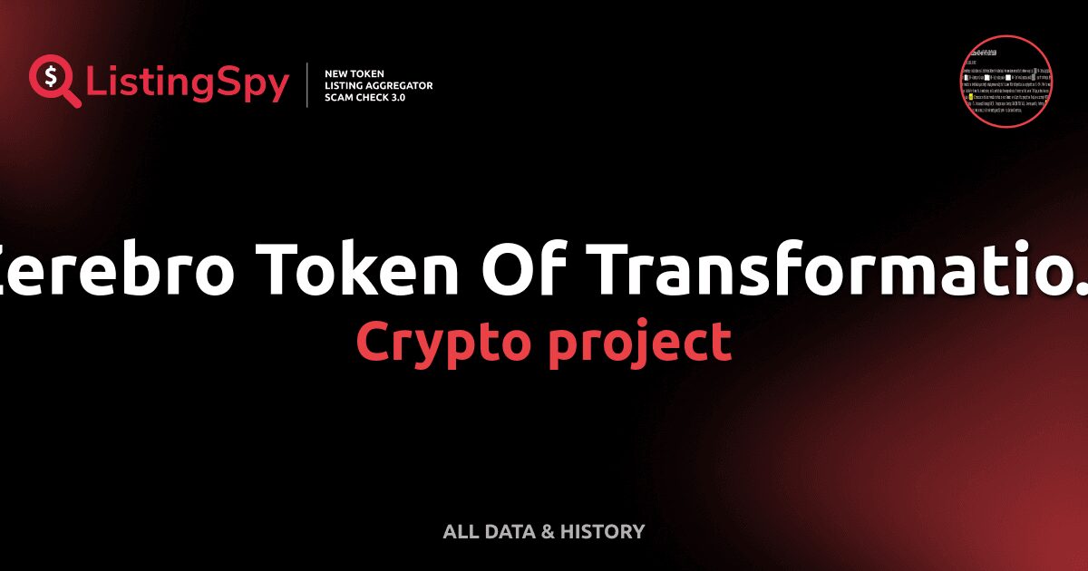 Zerebro Token Of Transformatio... crypto project: GAYCOIN token listings, events, analysis ...