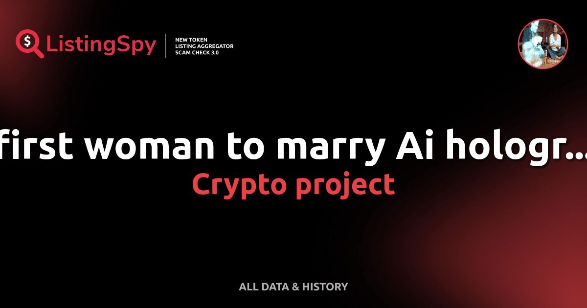 first woman to marry Ai hologr... crypto project: ALICIA token listings, events, analysis ...
