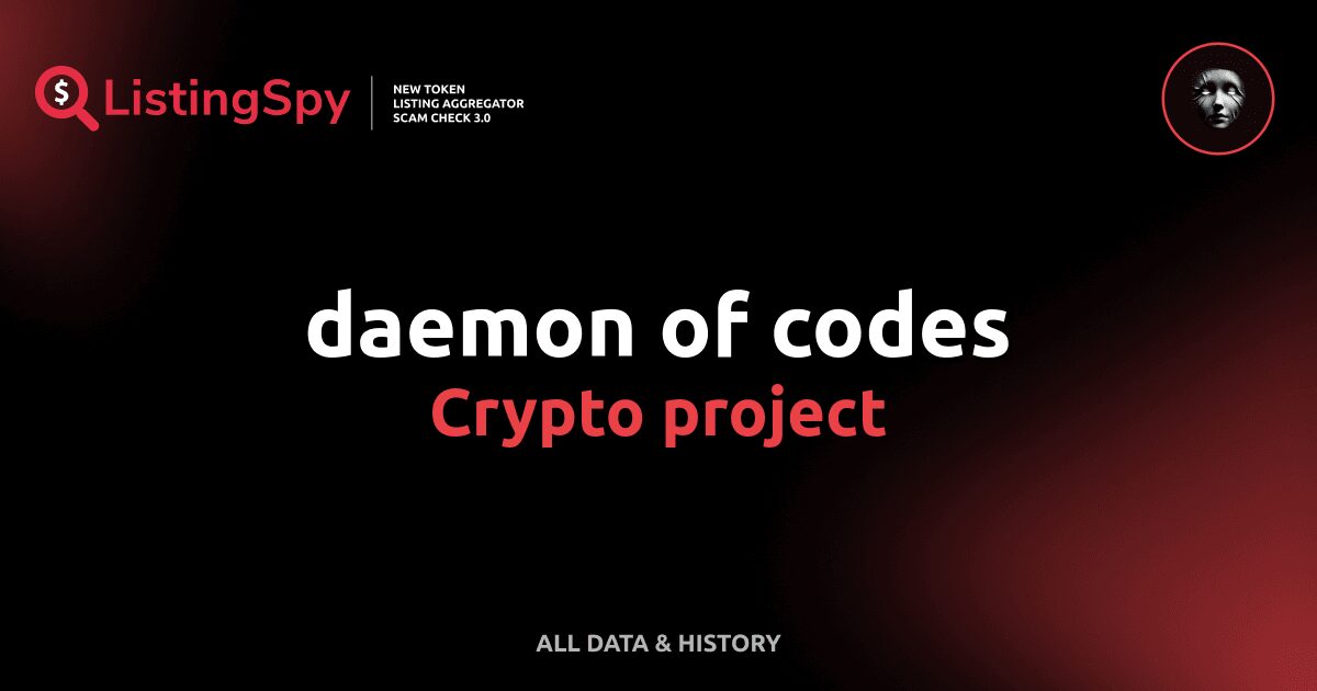 daemon of codes crypto project: DAEMON token listings, events, analysis ...