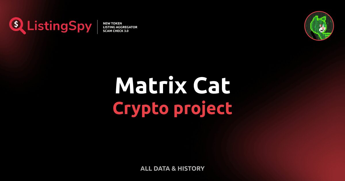 Matrix Cat crypto project: CATIX token listings, events, analysis ...
