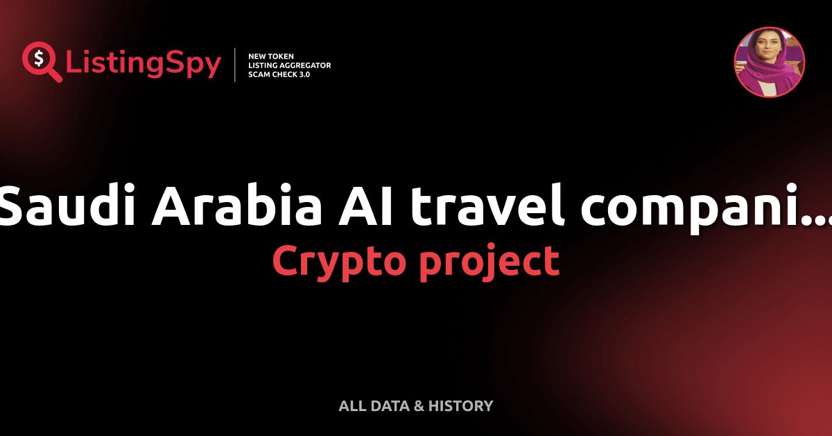 Saudi Arabia AI travel compani... crypto project: Sara token listings ...