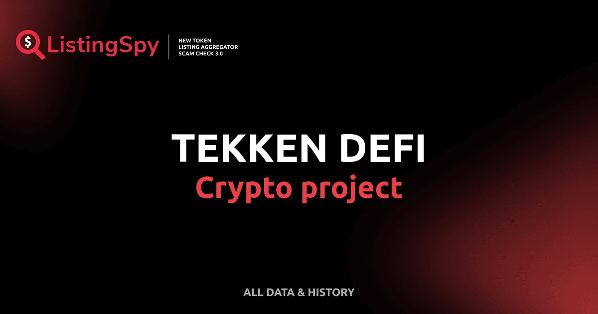Tekken Defi Crypto Project Tekken Token Listings Events Analysis