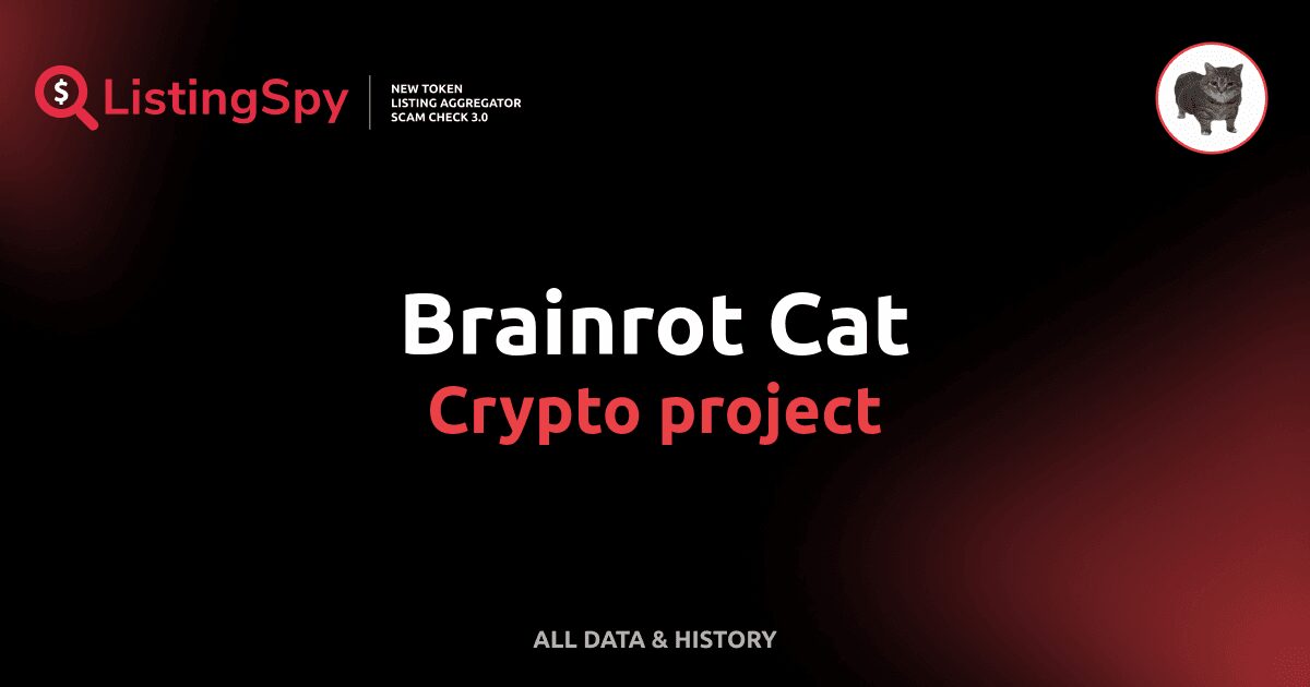 Brainrot Cat crypto project: BRCAT token listings, events, analysis ...