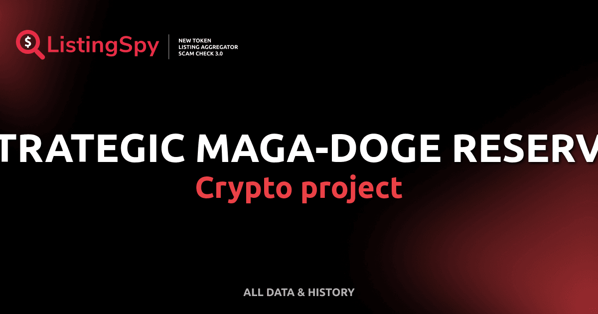 STRATEGIC MAGA-DOGE RESERVE crypto project: $S.M.D.R token listings, events, analysis | ListingSpy