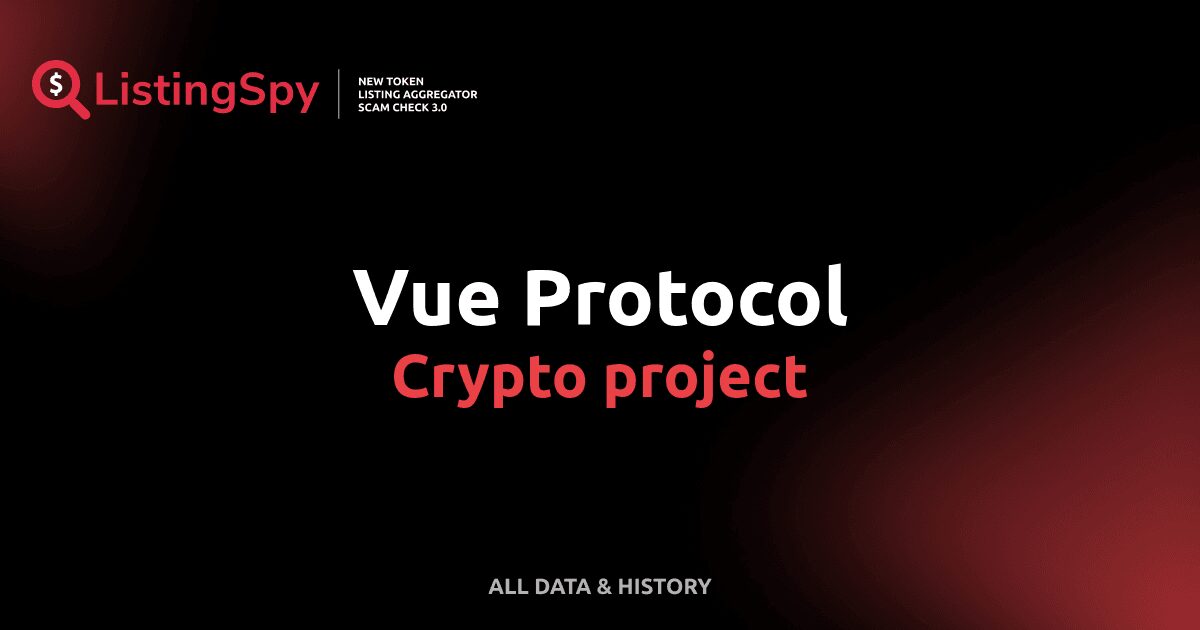 Vue Protocol crypto project: V token listings, events, analysis | ListingSpy