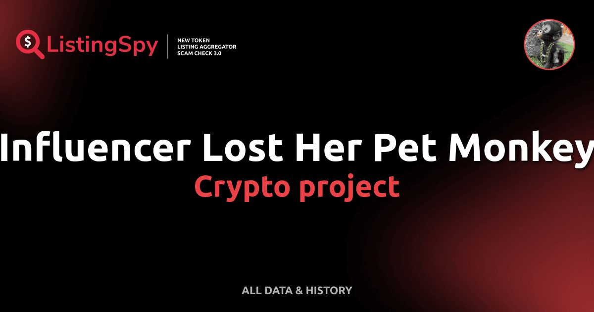 Influencer Lost Her Pet Monkey crypto project: JORGIE token listings ...