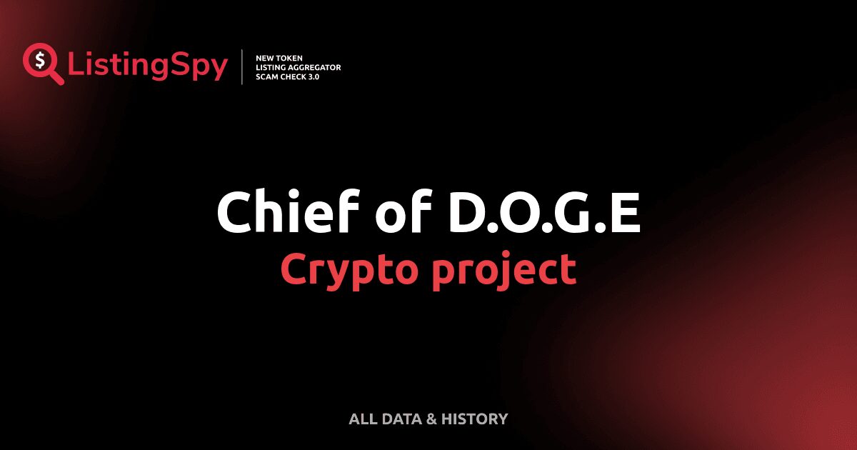 Chief of D.O.G.E crypto project: ELON token listings, events, analysis ...
