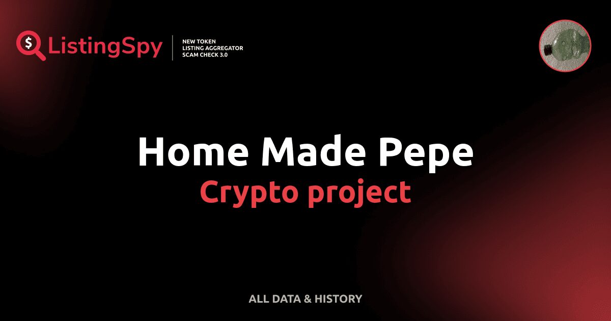 Home Made Pepe crypto project: hmPepe token listings, events, analysis ...