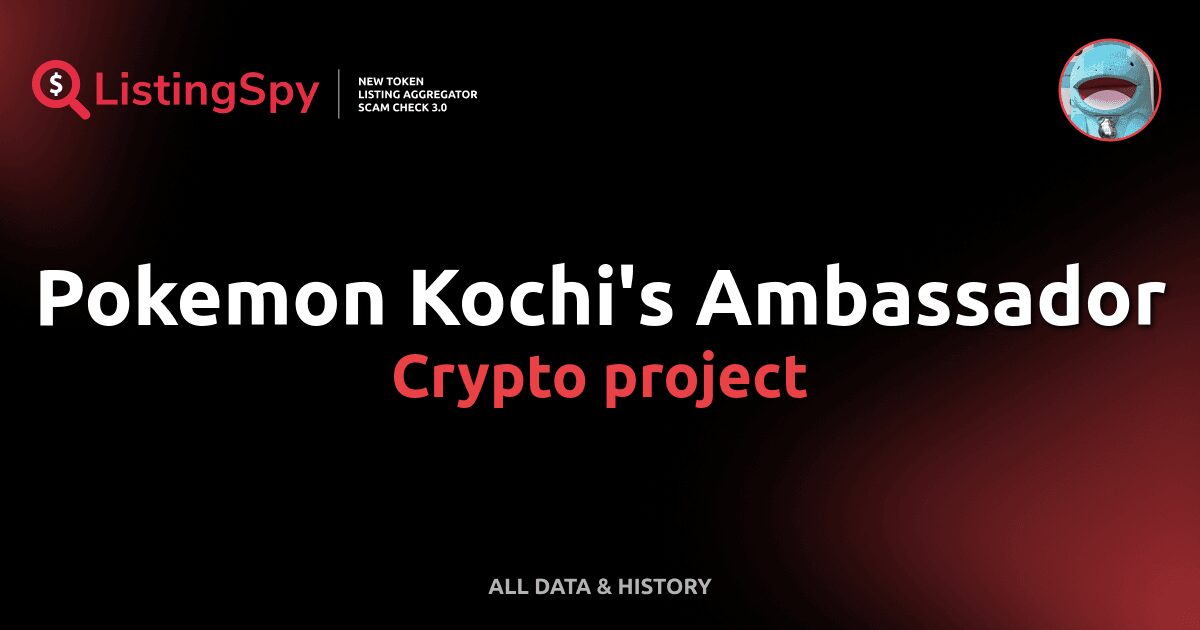 Pokemon Kochi's Ambassador crypto project: QUAGSIRE token listings ...