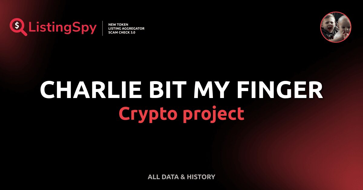 CHARLIE BIT MY FINGER crypto project: $BITME token listings, events ...