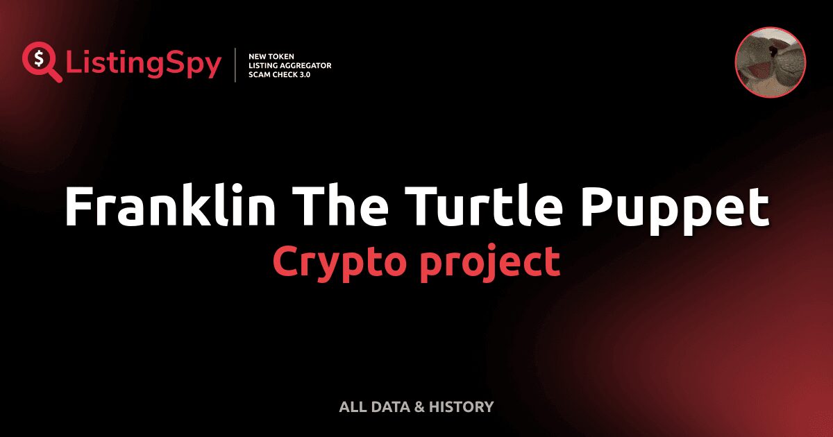 Franklin The Turtle Puppet crypto project: FRANKLIN token listings ...