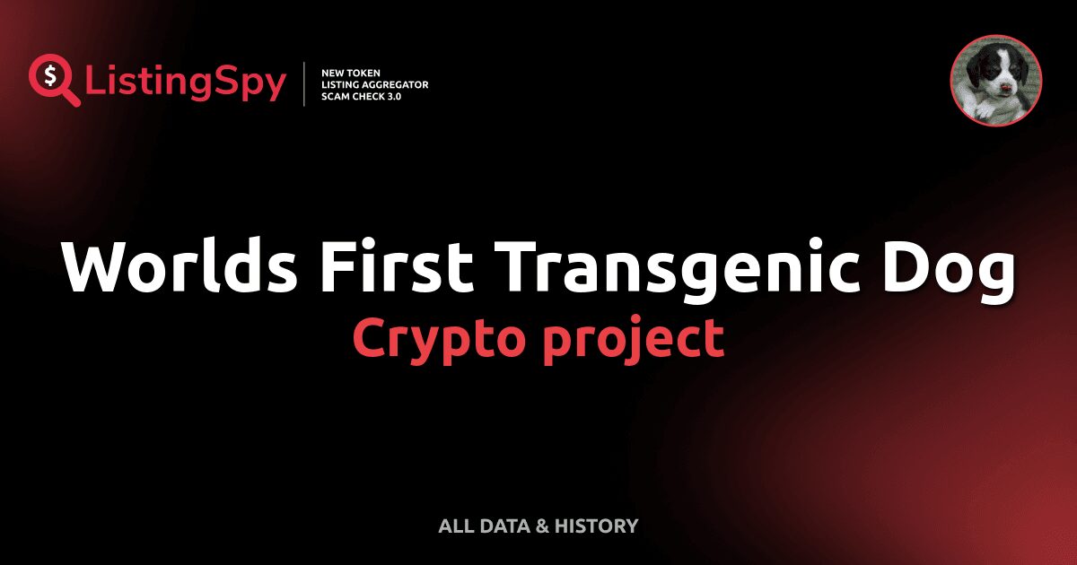 Worlds First Transgenic Dog crypto project: Ruppy token listings ...