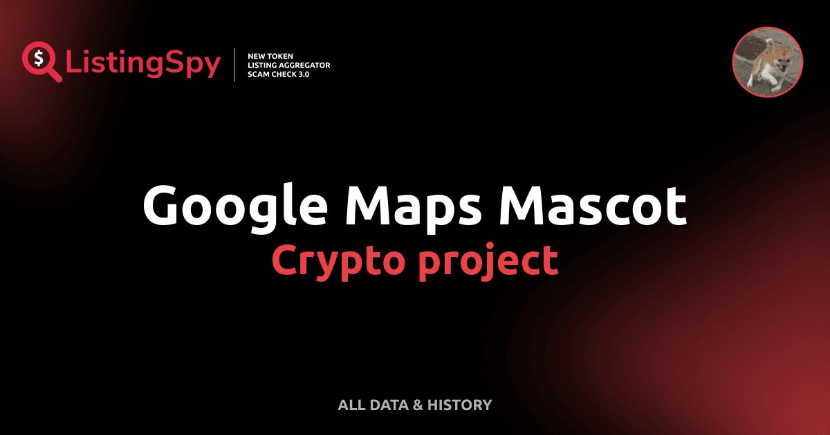 Google Maps Mascot crypto project: Mappy token listings, events ...