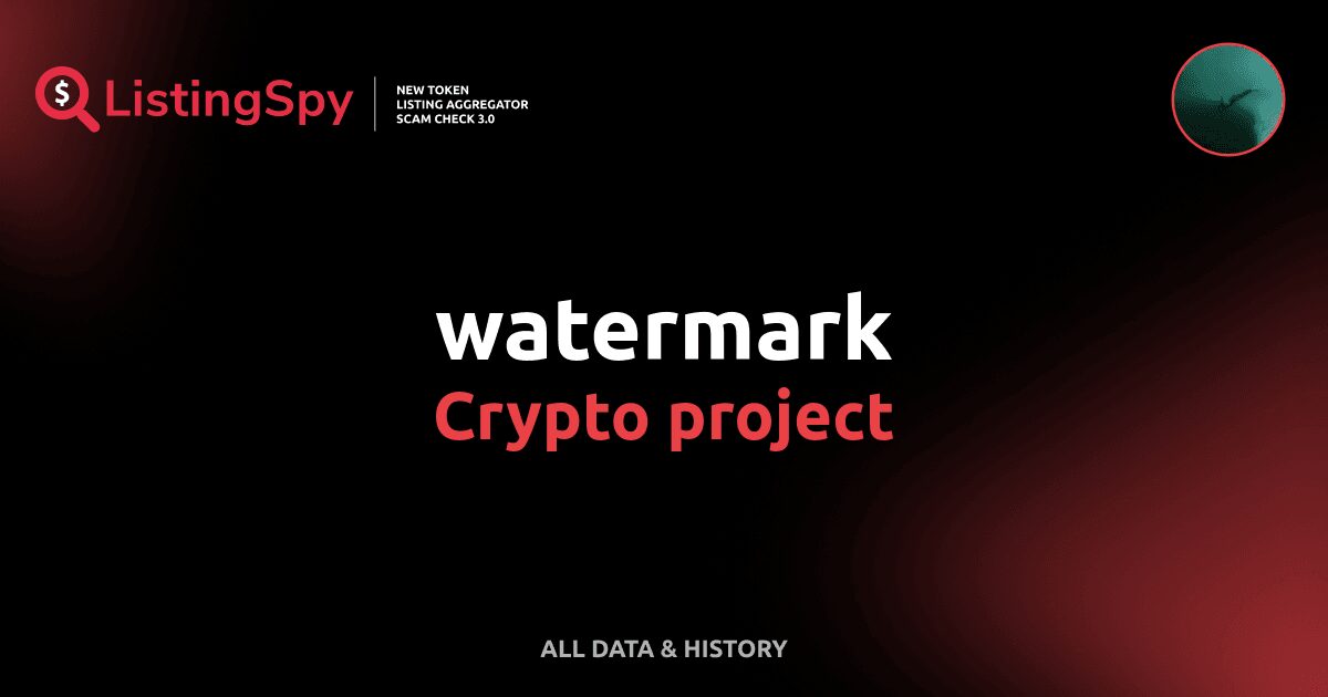 watermark crypto project: water token listings, events, analysis ...