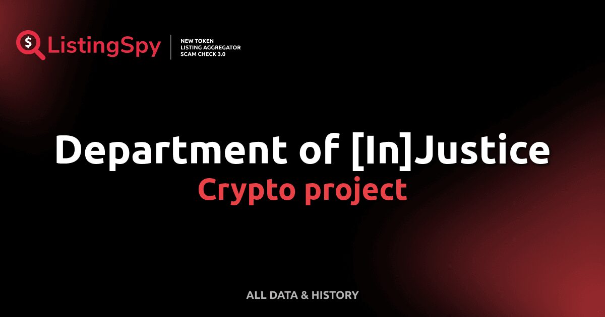 Department of [In]Justice crypto project: DOI token listings, events ...