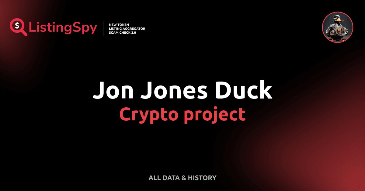 Jon Jones Duck crypto project: JJD token listings, events, analysis ...