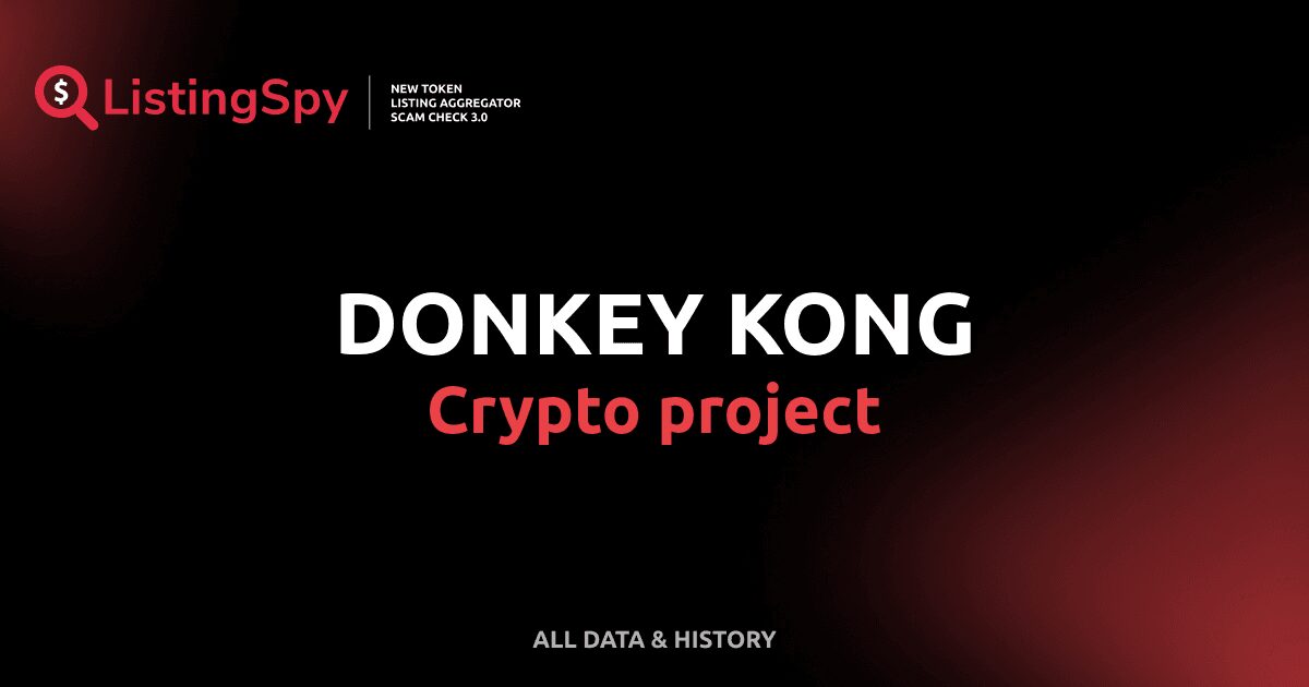 DONKEY KONG crypto project: DK token listings, events, analysis ...
