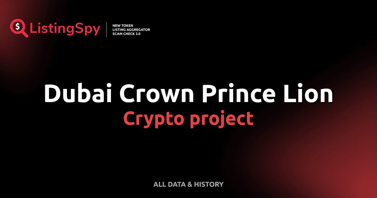Dubai Crown Prince Lion crypto project: MOOCHI token listings, events ...
