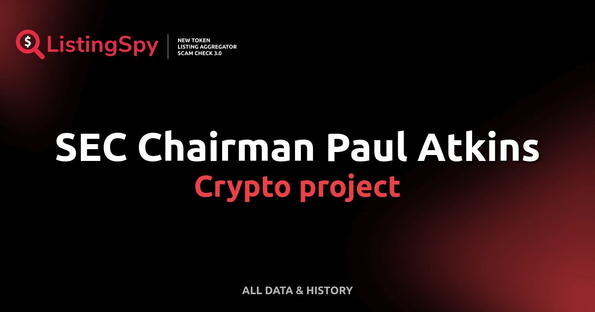 SEC Chairman Paul Atkins crypto project: PAUL token listings, events, analysis | ListingSpy