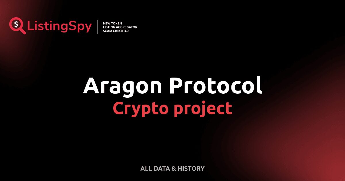 Aragon Protocol crypto project: ARG token listings, events, analysis | ListingSpy