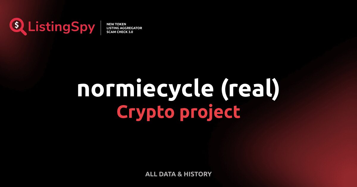 normiecycle (real) crypto project: NORMIE token listings, events, analysis | ListingSpy