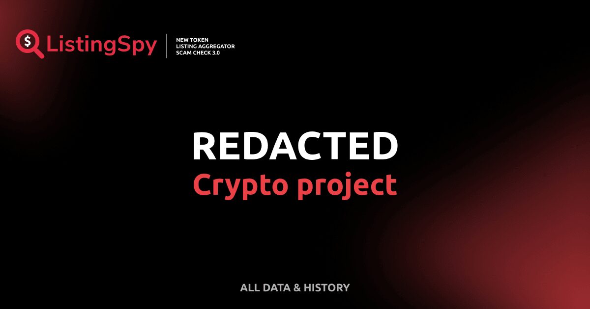 REDACTED crypto project: token listings, events, analysis | ListingSpy