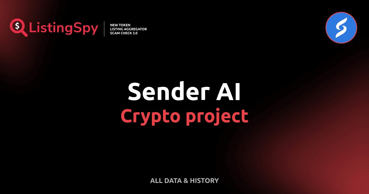 Sender AI crypto project: ASI token listings, events, analysis | ListingSpy