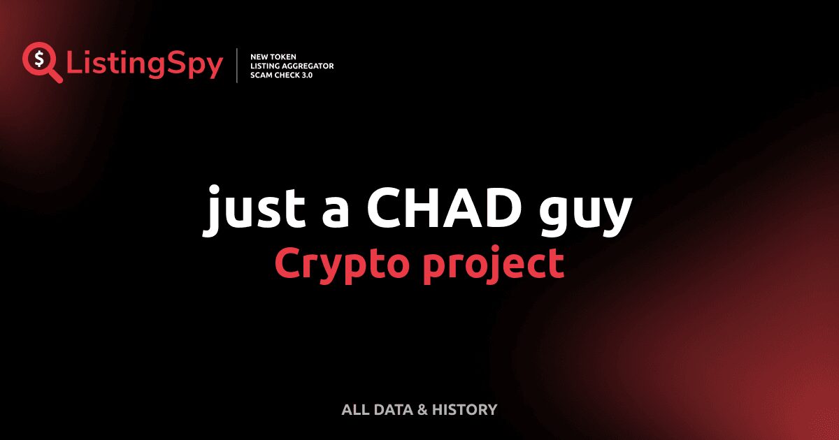 just a CHAD guy crypto project: CHADGUY token listings, events ...