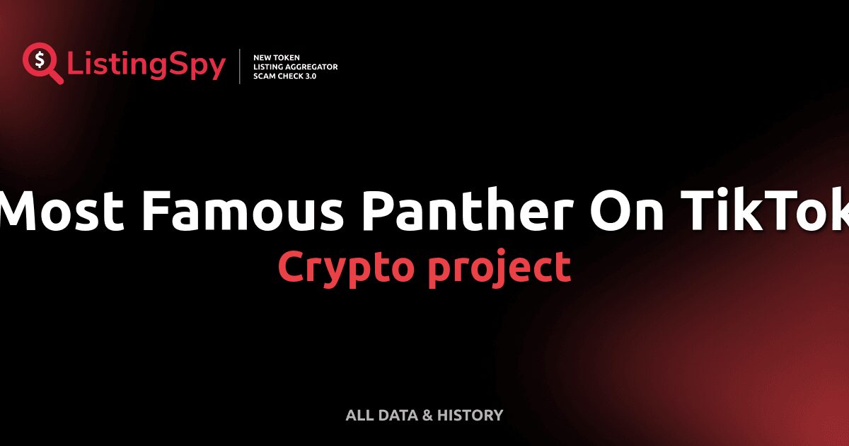 Most Famous Panther On TikTok crypto project: LUNA token listings ...