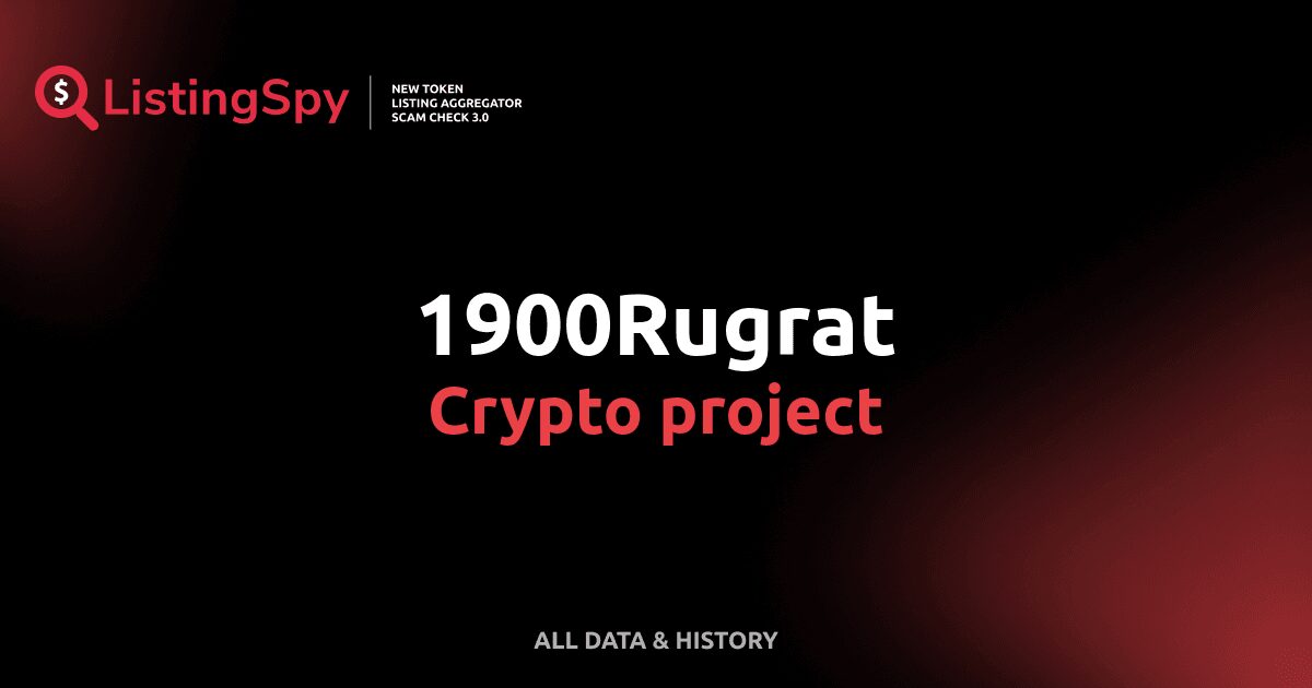 1900Rugrat crypto project: Rugrat token listings, events, analysis ...