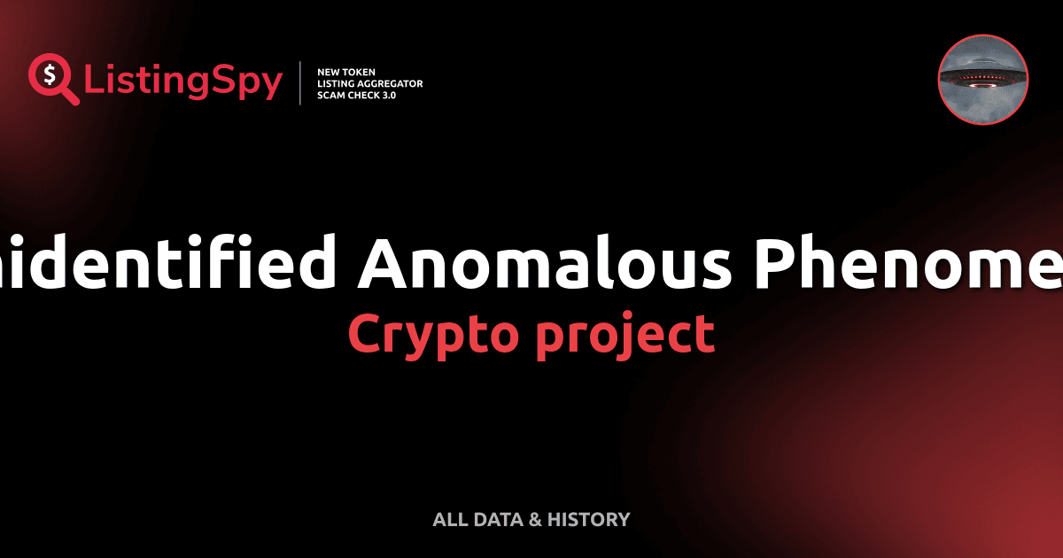 Unidentified Anomalous Phenomena crypto project: UAP token listings ...