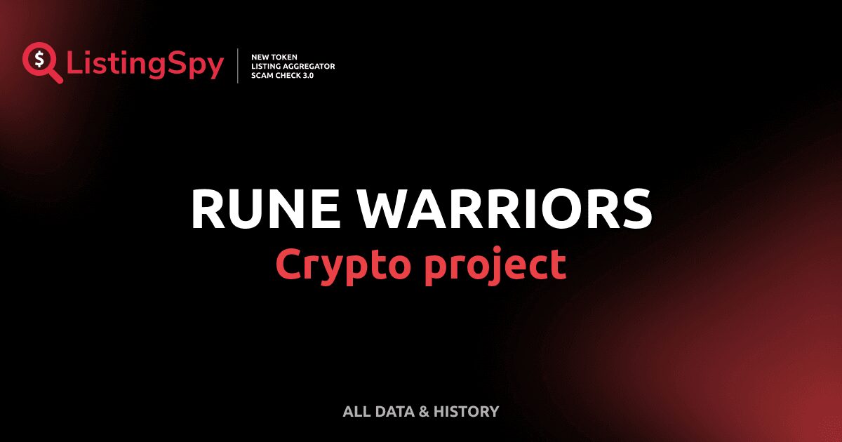 RUNE WARRIORS crypto project: RUNE token listings, events, analysis ...