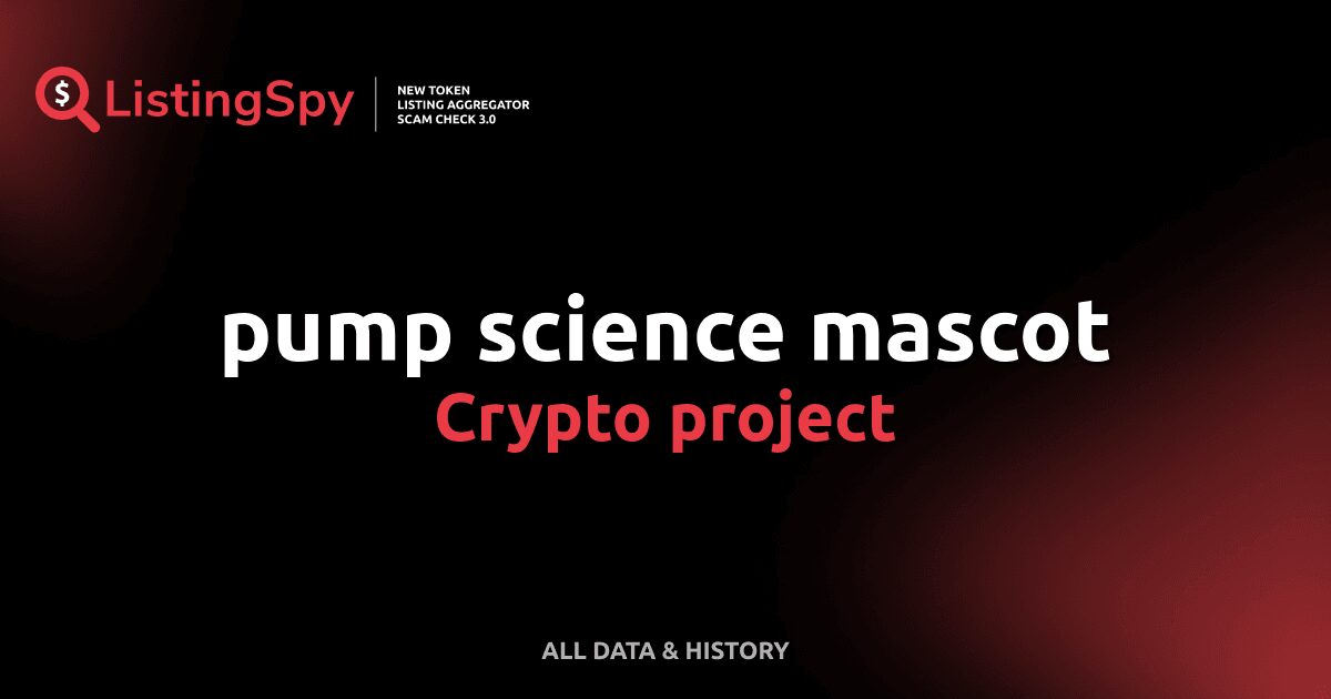 pump science mascot crypto project: Roident token listings, events, analysis | ListingSpy