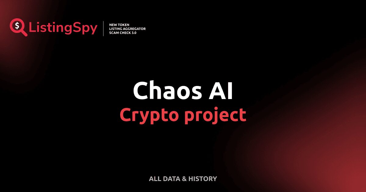 Chaos AI crypto project: MEDUSA token listings, events, analysis | ListingSpy
