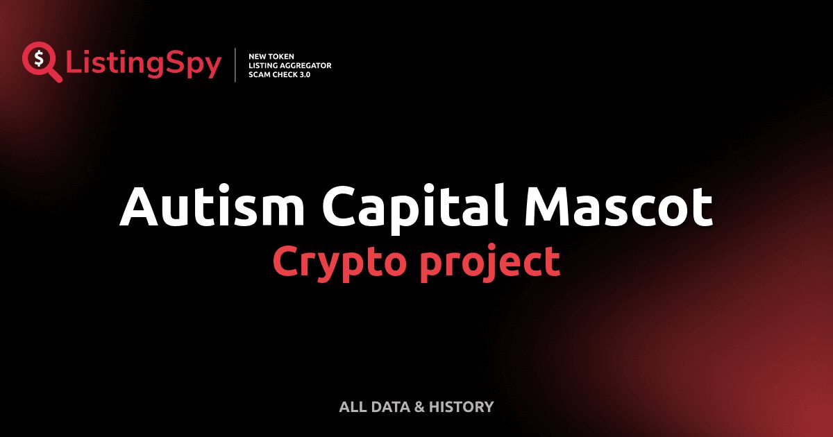 Autism Capital Mascot crypto project: ASPY token listings, events ...