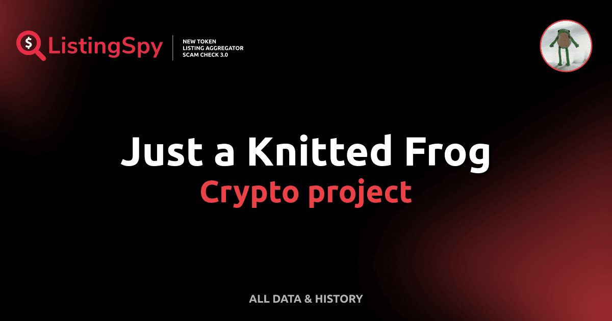 Just a Knitted Frog crypto project: KROG token listings, events ...